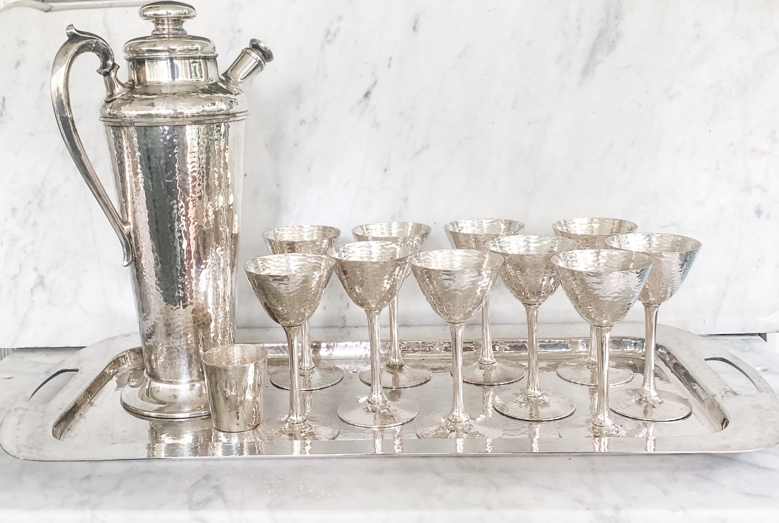 Fabulous Complete 1910's-1920's Meriden Cocktail Set – Raspberry and ...
